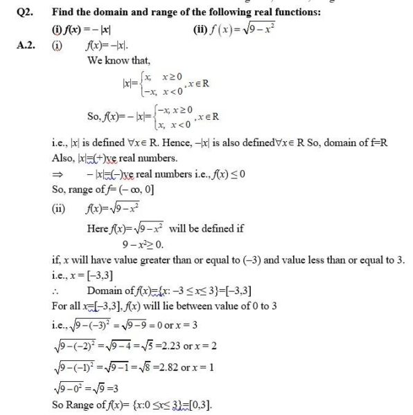 NCERT Solutions Maths Ch-2 Relations and Functions for Class 11th - Edu Spot-CBSE NCERT ...